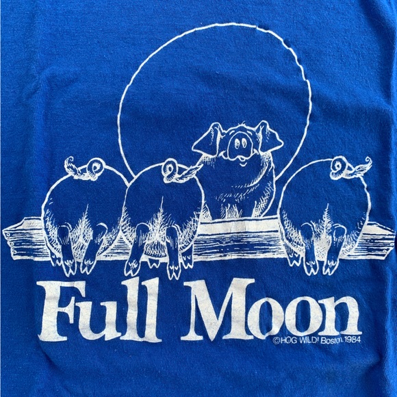 Hanes | Tops | Vintage Full Moon Tshirt Hog Wild Boston 984 | Poshmark